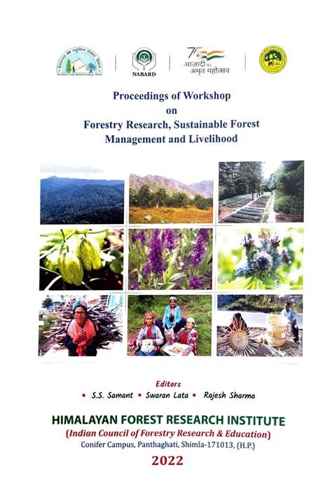 Pdf Proceedings Of Workshop On Forestry Research Sustainable Forest Management And Livelihood
