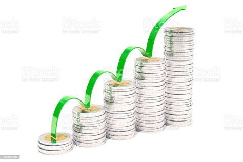 2 유로 동전 성장 녹색 화살표 3d 렌더링에 고립 된 흰색 배경에서 계단 3차원 형태에 대한 스톡 사진 및 기타 이미지 3차원 형태 개념 개념과 주제 Istock