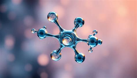 A Three Dimensional Representation Of Molecules With Blue And White Spheres Interconnected