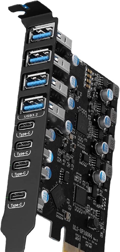 8 Port Pcie To Usb3 2 Card Expansion 20gbps 8 Ports Usb3 1 Type C X 4 And Usb3 1 Typea Pcie