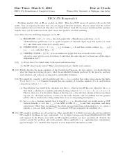 HW Pdf Due Time March Due At Ctools EECS Foundations Of Computer Science Winter