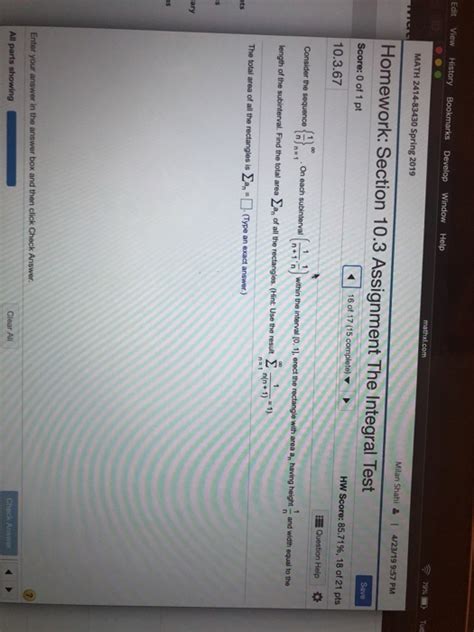 Solved Math 2414 83430 Spring 2019 Homework Section 103