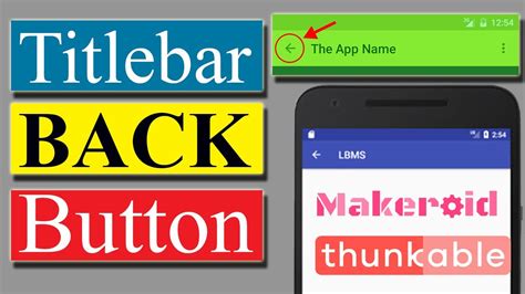 How To Create Titlebar Back Button In Thunkable Makeroid 2020 Bangla Youtube