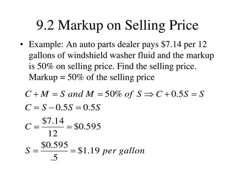 PPT 9 1 Markup On Cost PowerPoint Presentation Free Download ID 1267890