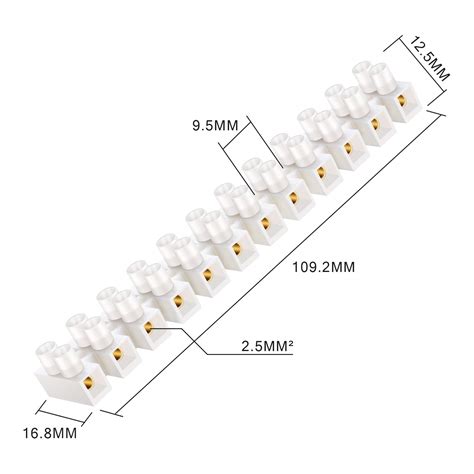 10 Pieces Terminal Block 12 Position Strip 10 Amp 380
