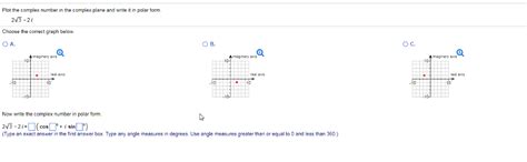 Solved Plot The Complex Number In The Complex Plane And Chegg