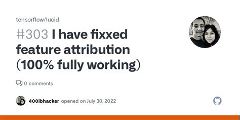 I Have Fixxed Feature Attribution Fully Working Issue Tensorflow Lucid GitHub