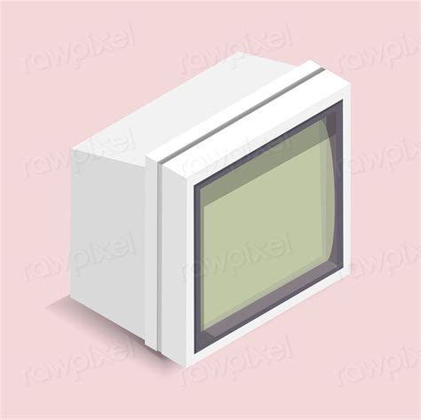 Vector Illustration Of Computer Monitor Free Vector Rawpixel