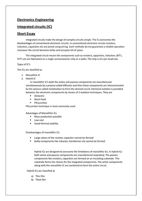 Ics What Are Integrated Circuits And The Classification