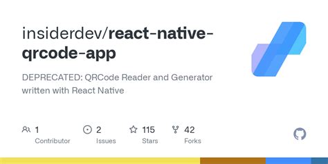 GitHub Insiderdev React Native Qrcode App DEPRECATED QRCode Reader And Generator Written