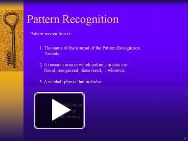 PPT Pattern Recognition PowerPoint Presentation Free To Download Id 3cd3ec ZjdjY