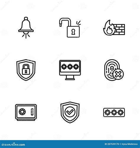 Set Line Shield With Check Mark Cancelled Fingerprint Password Protection Monitor Password