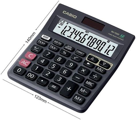 Casio 12 Digits Calculator 150 Steps Check Solar And Battery Power