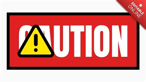 Caution Danger Text Effect Generator