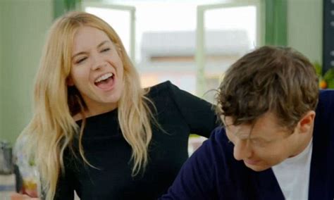 Jamie Oliver Gets Flirty With Sienna Miller In Jamie And Jimmy S Friday Night Feast Daily Mail