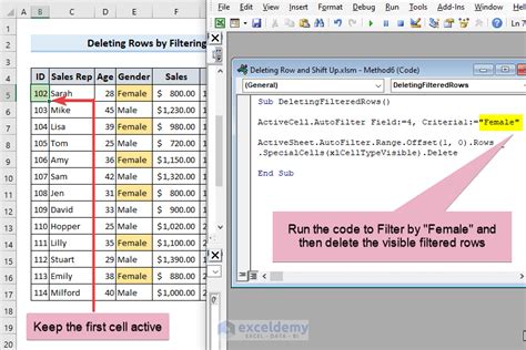 How To Delete Row With Vba And Shift Up Cells In Excel 11 Examples