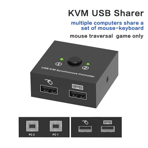 USB KVM Synchronizer Port USB Keyboard Mouse Synchronizer Sharer Support For Screen