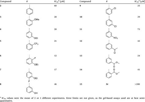 In Vitro Data For The Novel Biphenyl Series Of Dna Gyrase Inhibitors