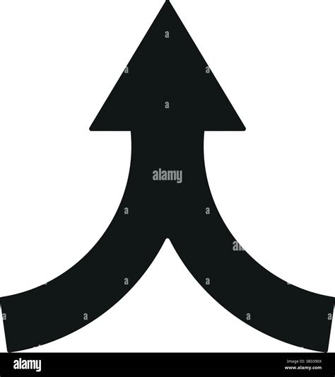 Merge Arrow Vector Icon For Combination Integration Unification Symbol Stock Vector Image