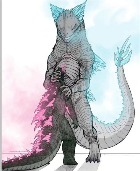 Size Comparison Between Shimo And Evolved Godzilla R Monsterverse