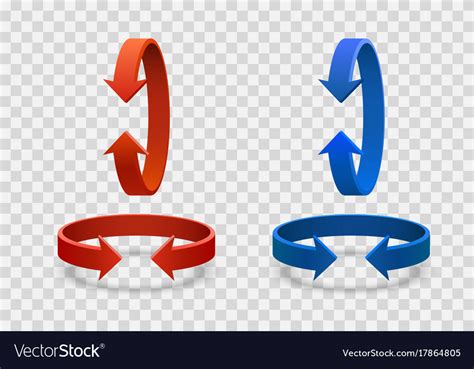 arrow rotation 3d art info royalty free vector image