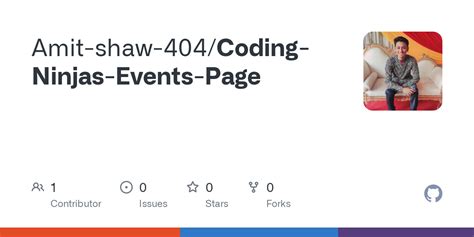 Github Amit Shaw 404coding Ninjas Events Page