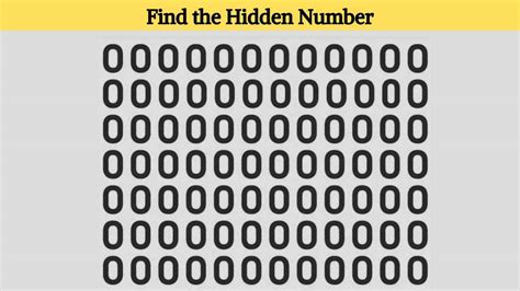 You Have Sniper Eyes If You Can Find The Hidden Number In 6 Seconds