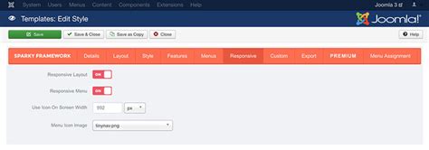 responsive sparky framework docs hot themes