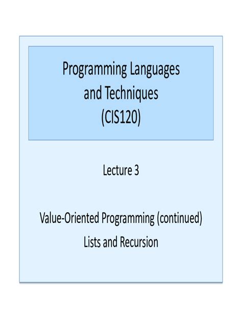 Fillable Online Cis 1200 Programming Languages And Techniques Fax Email Print Pdffiller