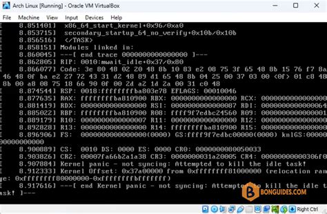Fix Kernel Panic Not Syncing Attempted To Kill The Idle Task In VirtualBox Arch Linux