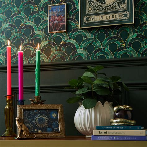 Ariel Wallpaper In Green Marble Lust Home