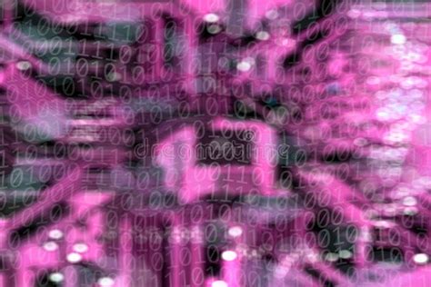 Background Image Of Abstract Light Manipulations And Binary Code Stock