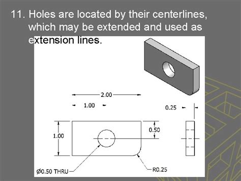 Dimensioning Sizing Of Drawings In Drafting Has Standards
