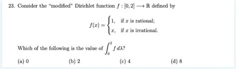 23 Consider The Modified Dirichlet Function Studyx