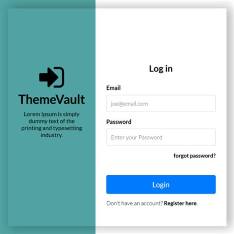 Simple Login Form Free Responsive Widget Template Themevault