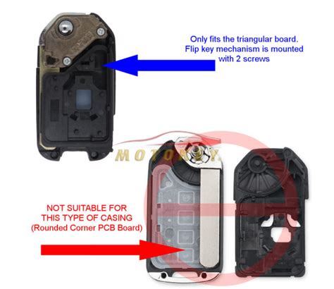 Honda 3 Button Flip Key Casing 2014 Triangular Pcb