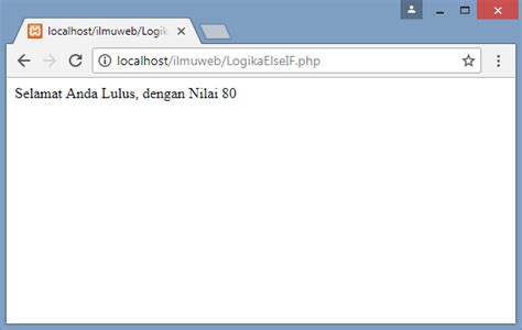 Struktur Logika Kontrol Pemprograman PHP IF Else IF Switch IlmuWeb NET