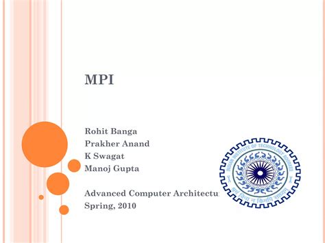 Mpi Introduction Ppt
