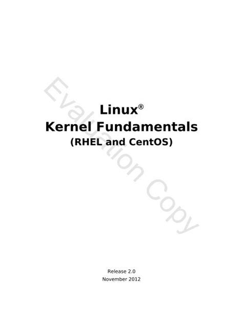 Linux Kernel Fundamentals ITCourseware