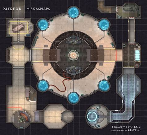 Asteroid Laboratory 24x22 Miskas Sci Fi Maps Dnd World Map Map Fantasy Map