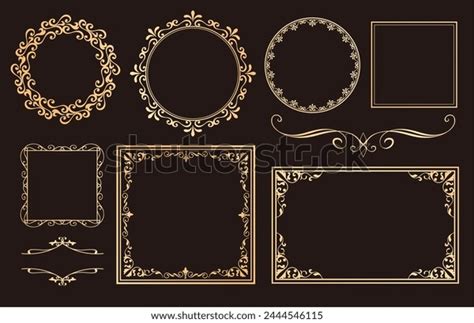 Fashionable Frame Design Template Set Gorgeous Stock Vector Royalty Free Shutterstock