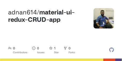 GitHub Adnan Material Ui Redux CRUD App