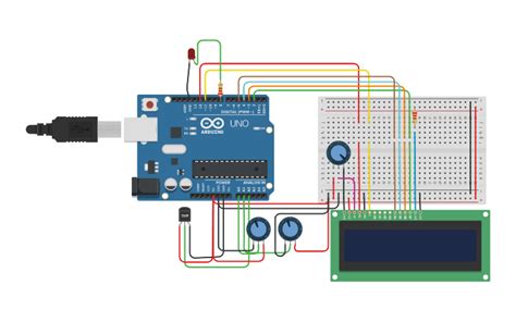 Circuit Design Temperature Has Condition To Control Lamp Tinkercad