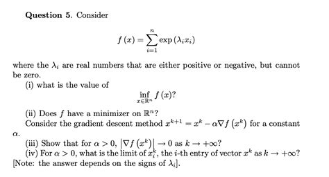 Question Consider N F X Exp X I Where Chegg Com