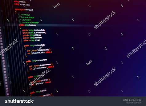 C Sharp Programming Language Source Code Stock Photo Shutterstock