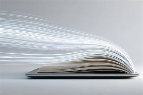 Creative Representation Of Technology And Literature Blending In A Modern Setting Stock