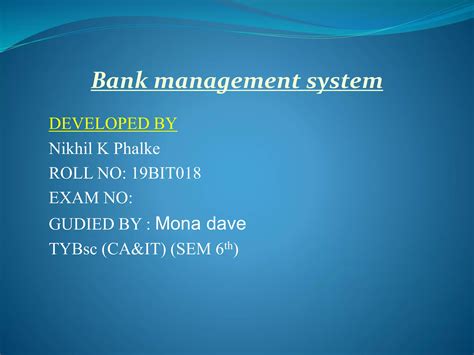 Bank Management System Pptpptx