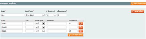 วธเพมสนคาทมตวเลอก Custom Options Magento ไทย