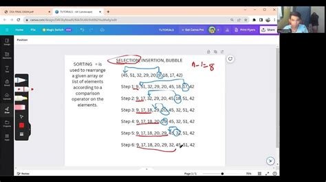 Sorting Algorithm Selection Sort Insertion Sort Bubble Sort Youtube