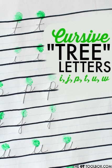 Teach Cursive Tree Letters The OT Toolbox